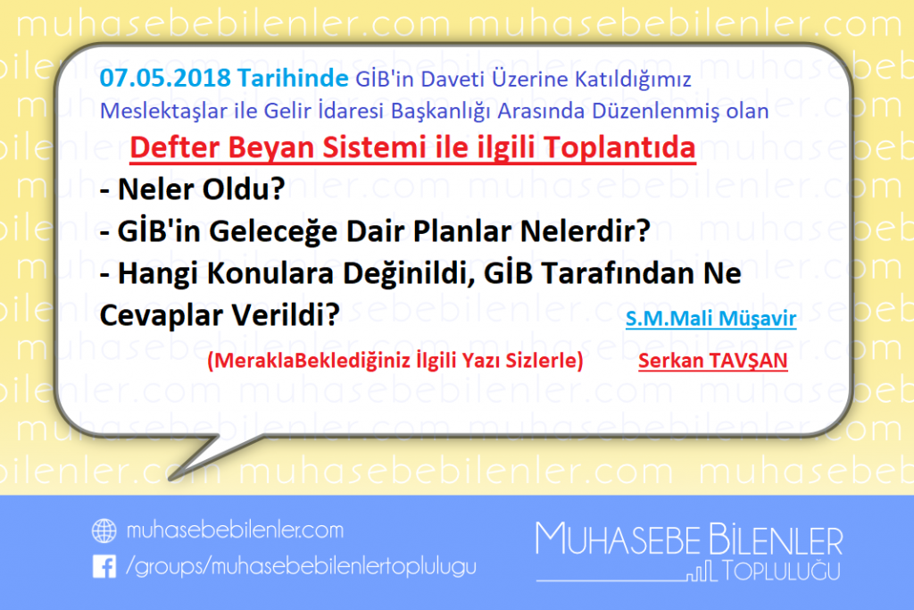 Defter Beyan Sistemi üzerine Meslektasları Davet Eden Gib de Neler ...